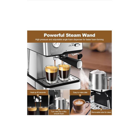 Kitchen | Geek Chef Espresso 2 Bar Pressure Cappuccinolatte ...